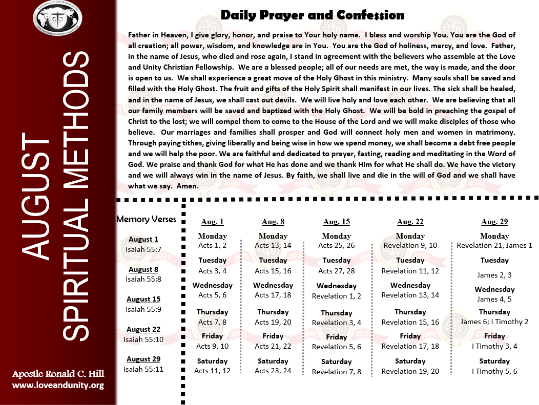 Spiritual Methods | Love and Unity Christian Fellowship